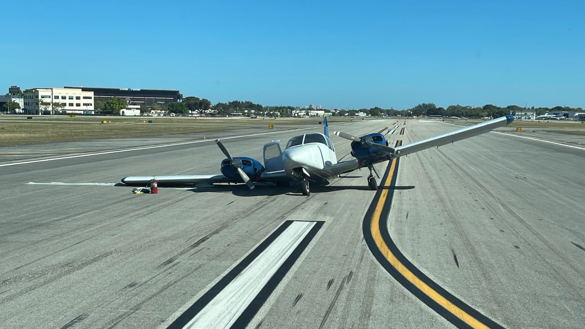 Pilot OK after small plane’s landing gear collapses at Fort Lauderdale Executive Airport; runway ...