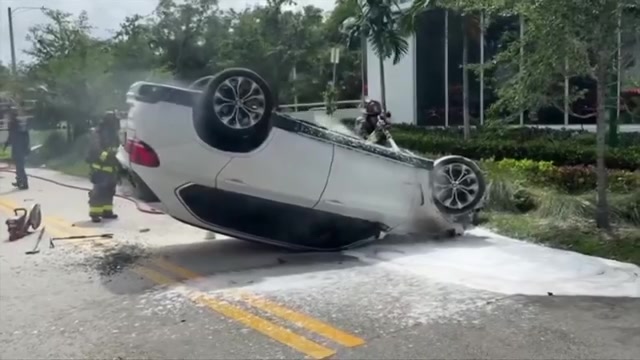 Good Samaritans rescue SUV driver injured in fiery rollover crash in Fort Lauderdale - WSVN ...