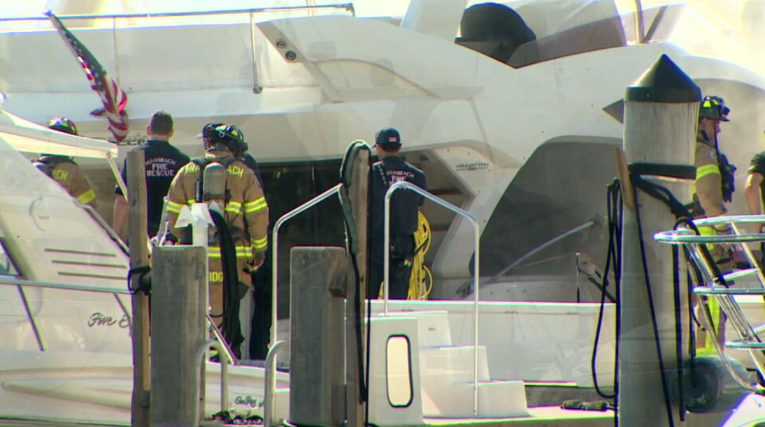 52-foot yacht catches fire at Miami Beach Marina; no injuries reported ...