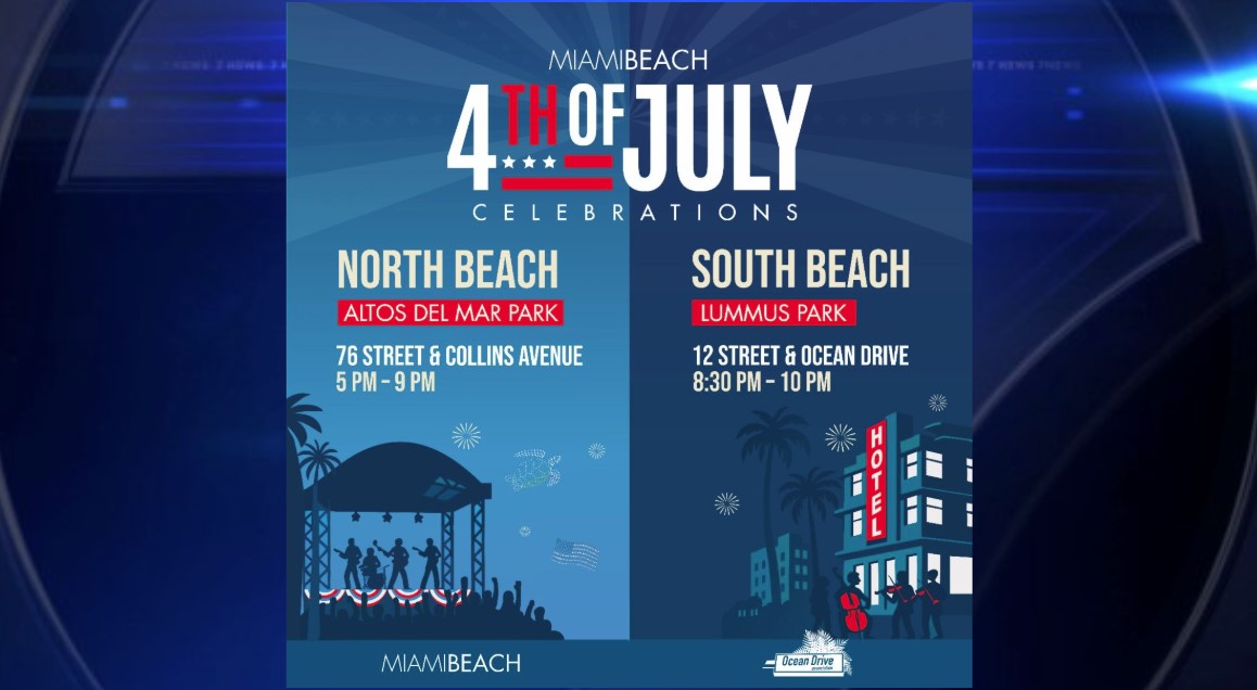Miami Beach to host July 4th celebrations with fireworks, music - WSVN ...