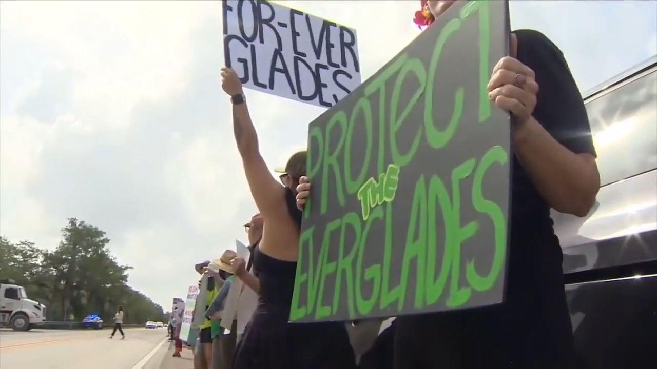 ‘Alligator Alcatraz’ protesters speak out against the construction of ...