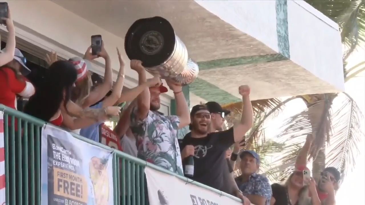 Stanley Cup damaged as the Florida Panthers celebrate a second straight ...