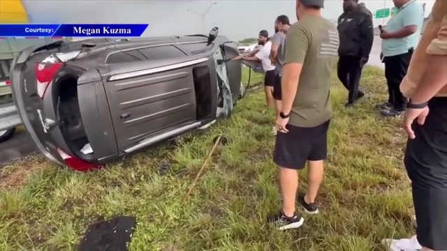 Good Samaritan who rescued 2 trapped in SUV that overturned on I-75 near Miramar speaks out ...