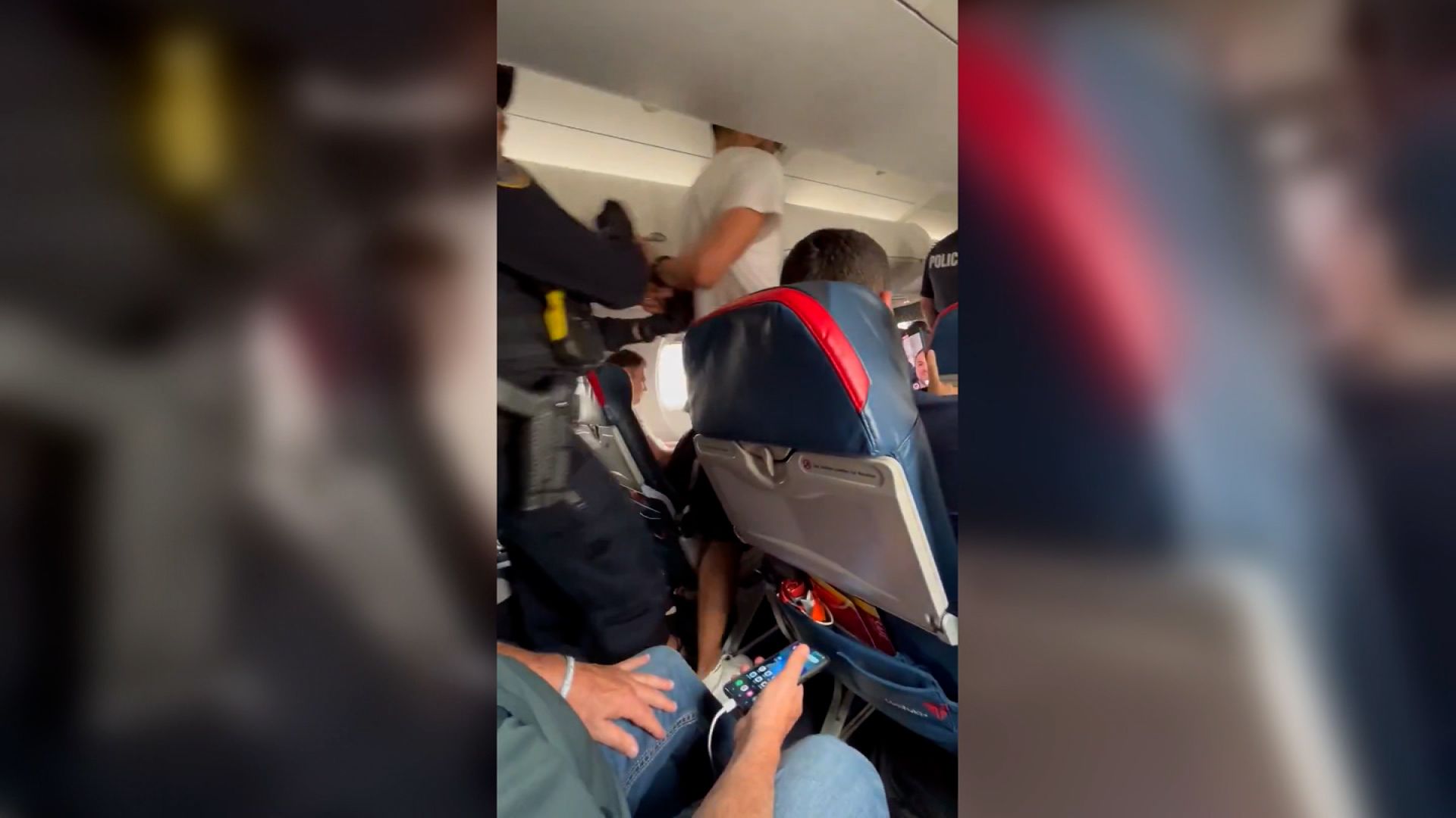Plane makes emergency landing after passenger tries to open door during ...