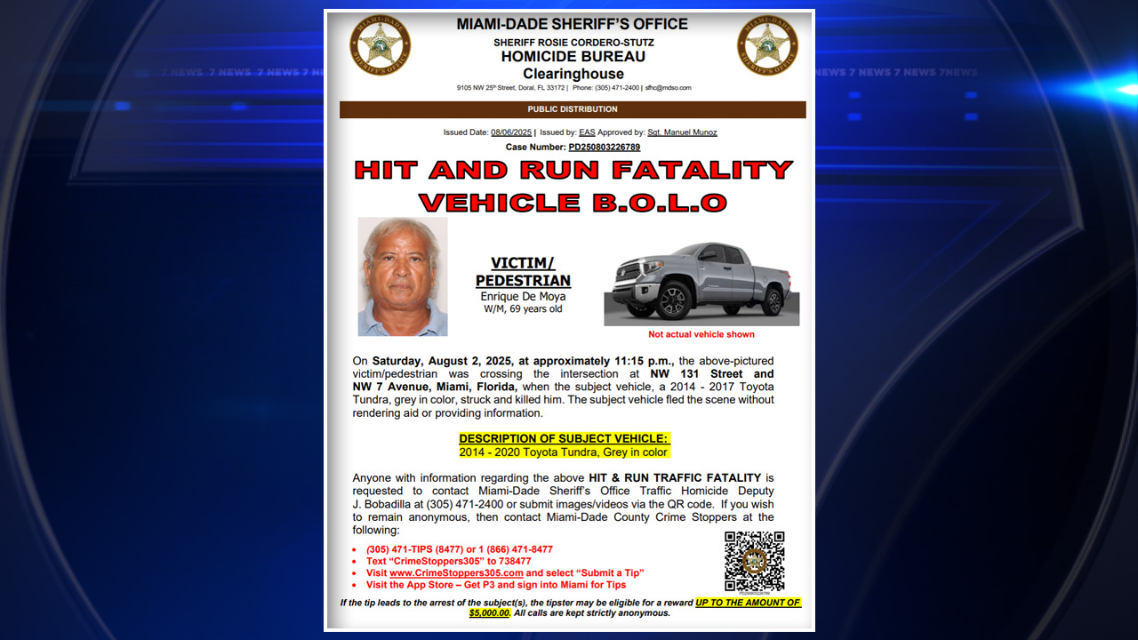 Search underway for driver after 69-year-old pedestrian is killed in ...