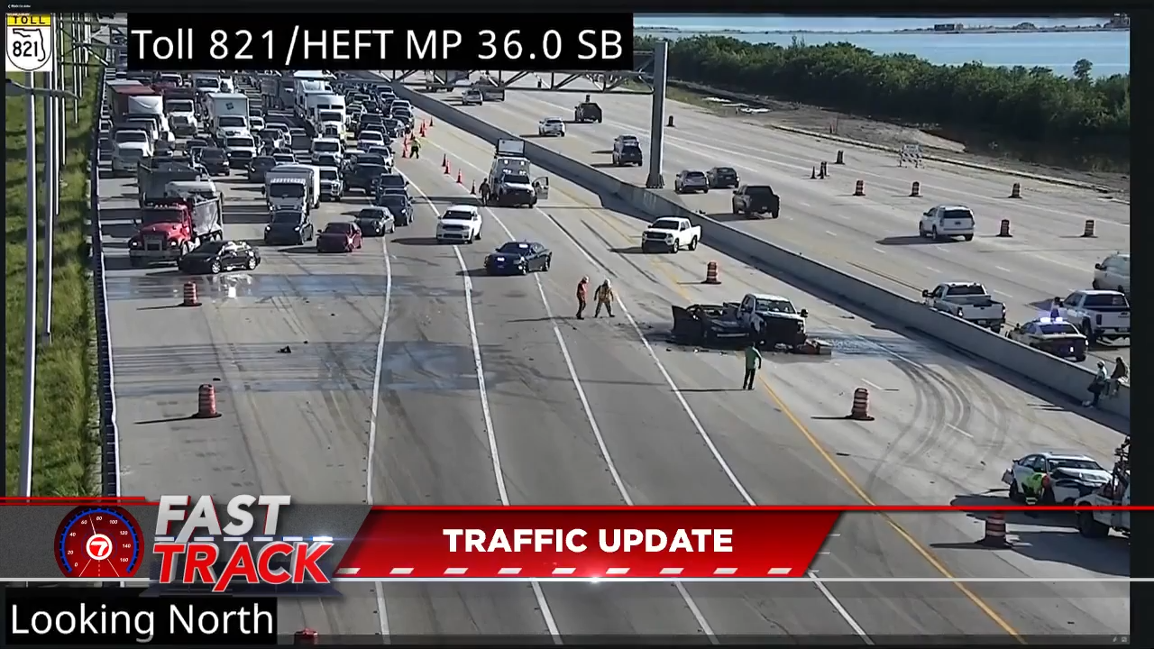 1 hospitalized, traffic stalled following multiple-vehicle crash on Turnpike near Okeechobee ...