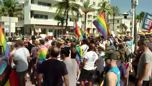 Hundreds march in South Beach, push back on state’s rainbow crosswalk ...