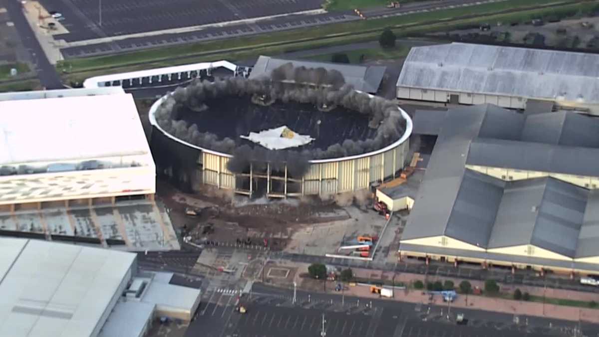 Roof of historic Jim Norick Arena at OKC Fairgrounds imploded - WSVN ...