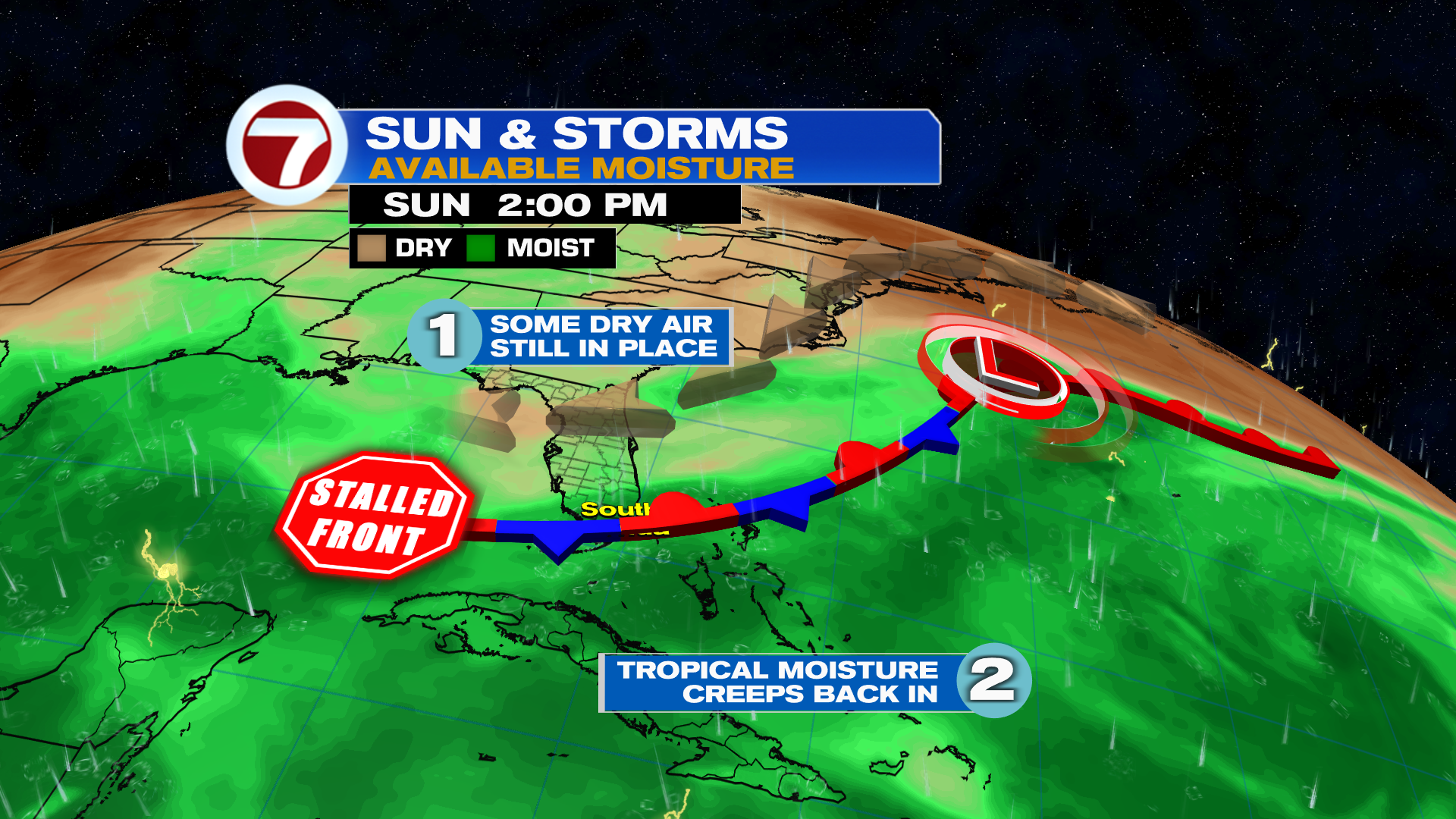 Showers and Storms to Begin New Week - WSVN 7News | Miami News, Weather ...