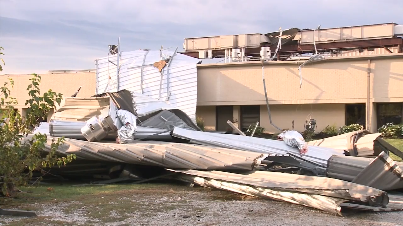 Part of hospital’s roof ripped off and patients evacuated as damaging ...