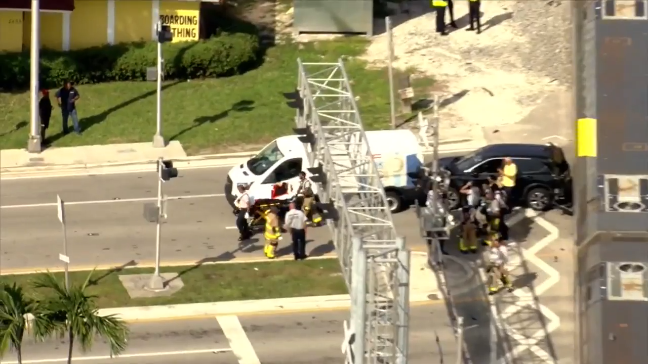 1 hospitalized after Brightline train crashes into car in NE Miami-Dade ...