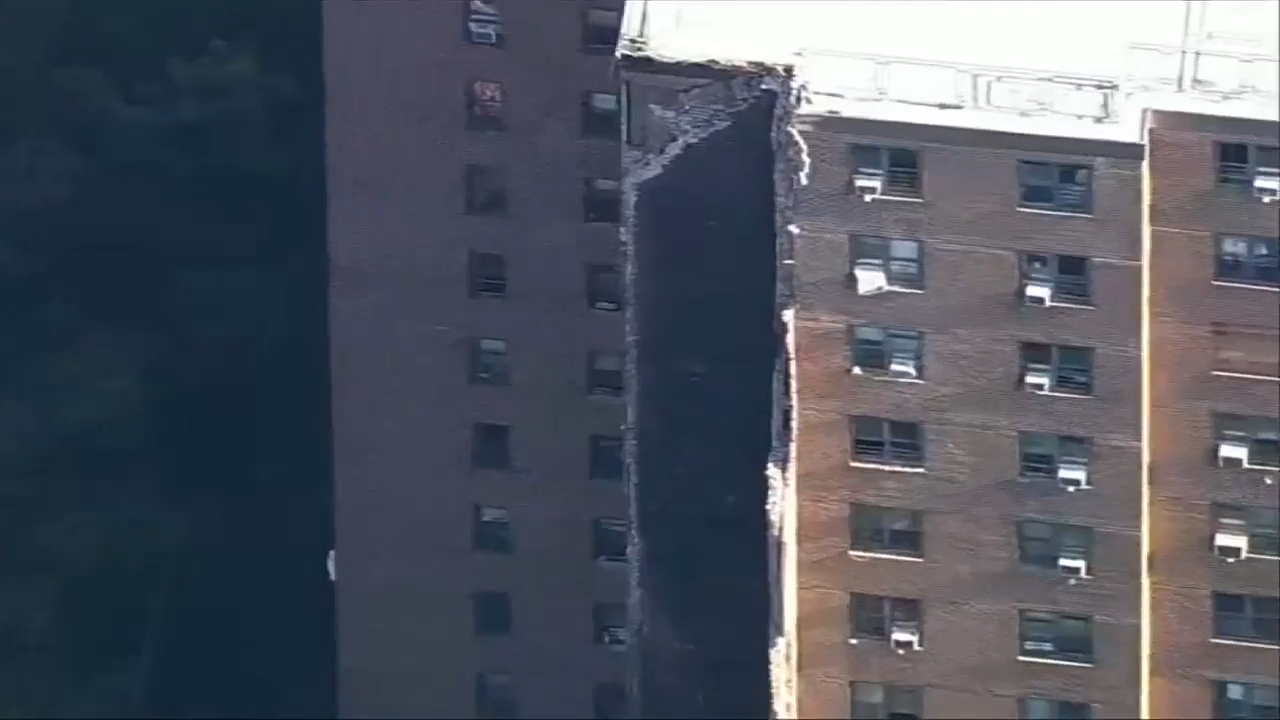Residents of a NYC public housing tower escape unharmed after a massive chimney collapses - WSVN ...