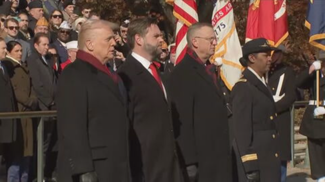 Trump, Vance attend Veterans Day events at Arlington National Cemetery ...
