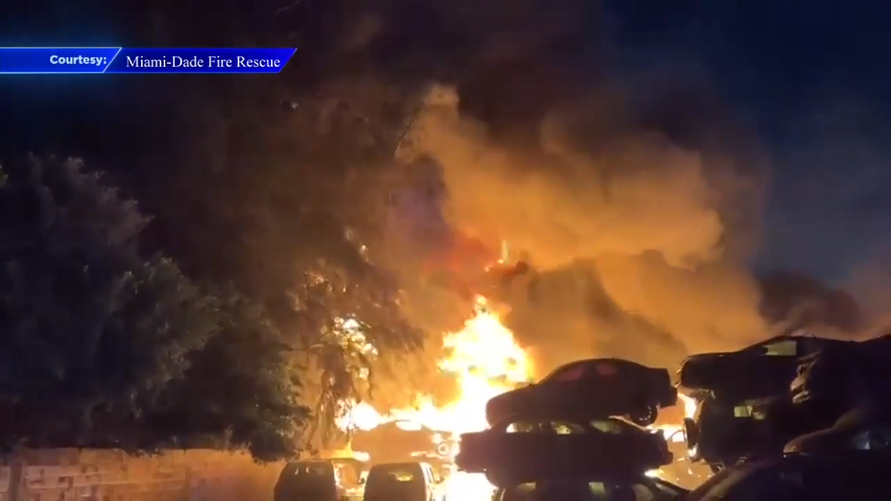 Crews extinguish junkyard fire in Opa-locka; no injuries reported ...