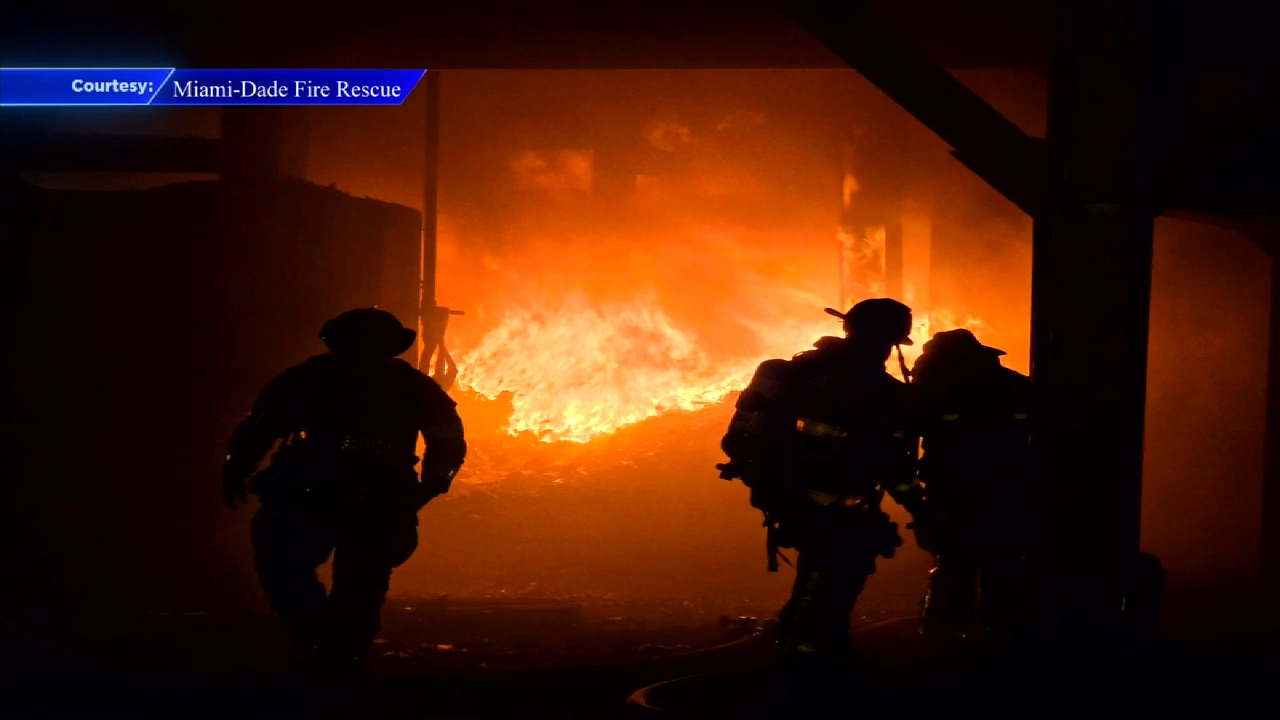Crews put out fire at Opa-locka junkyard; no injuries reported - WSVN ...