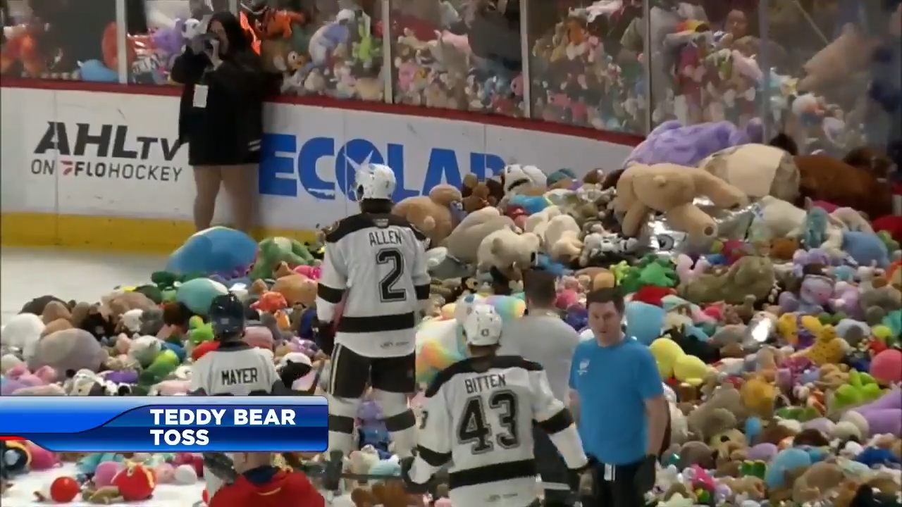 Teddy bear toss for Pennsylvania minor league hockey team helps charity ...