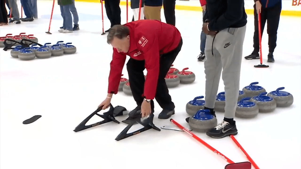People take on the sport of curling at the Baptist Health IcePlex in ...