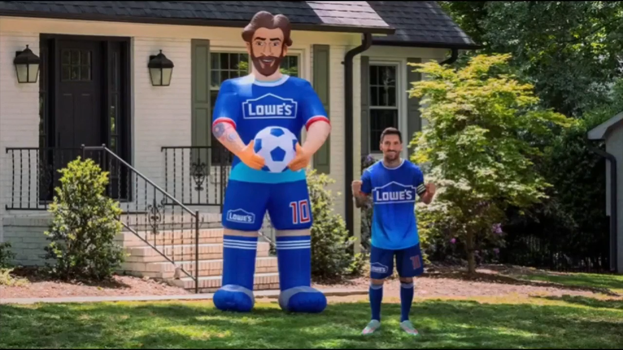 Lowe’s selling 10-foot tall inflatable standup of soccer superstar ...