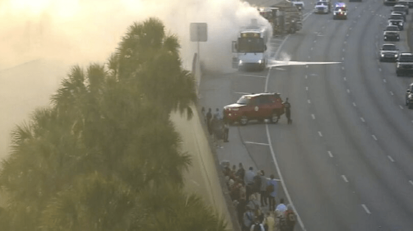 Traffic trouble in Miami after bus catches fire; no injuries reported ...