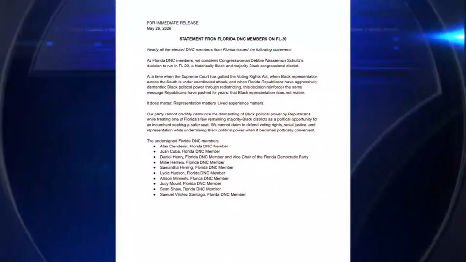 Florida DNC members condemn Wasserman Schultz’s decision to run in ...