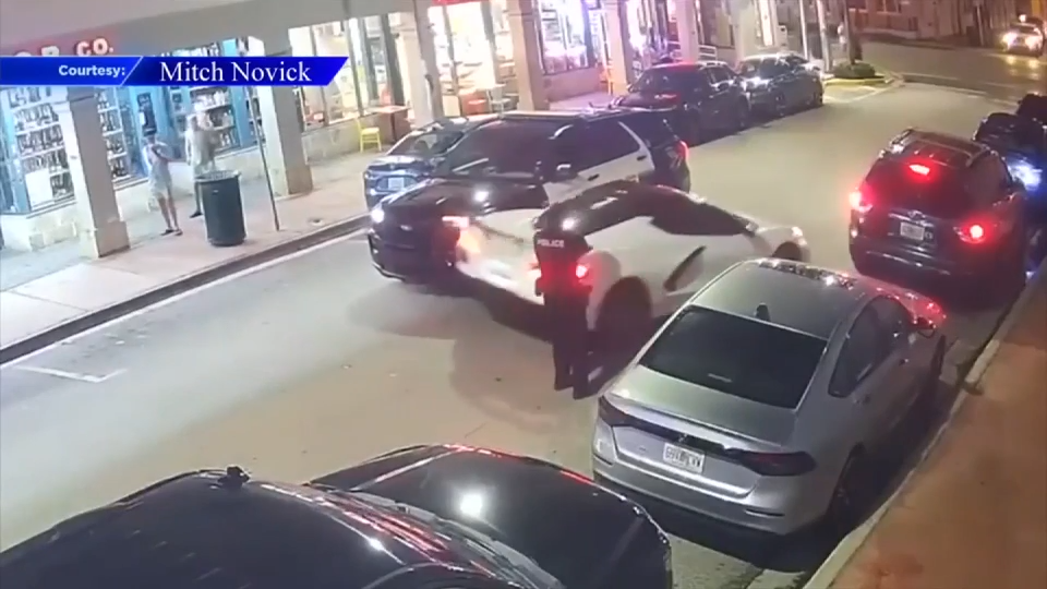 Surveillance video shows Corvette driver fleeing hit-and-run crash ...