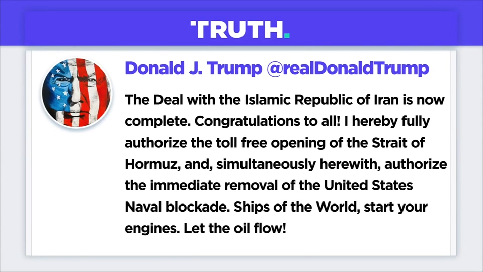 Deal is reached to end Iran war and Trump orders stop to US naval ...