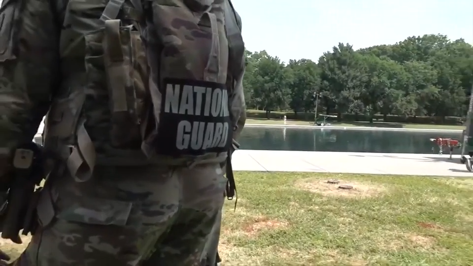 Patrols and nanobubbles on display at the Reflecting Pool as Trump ...